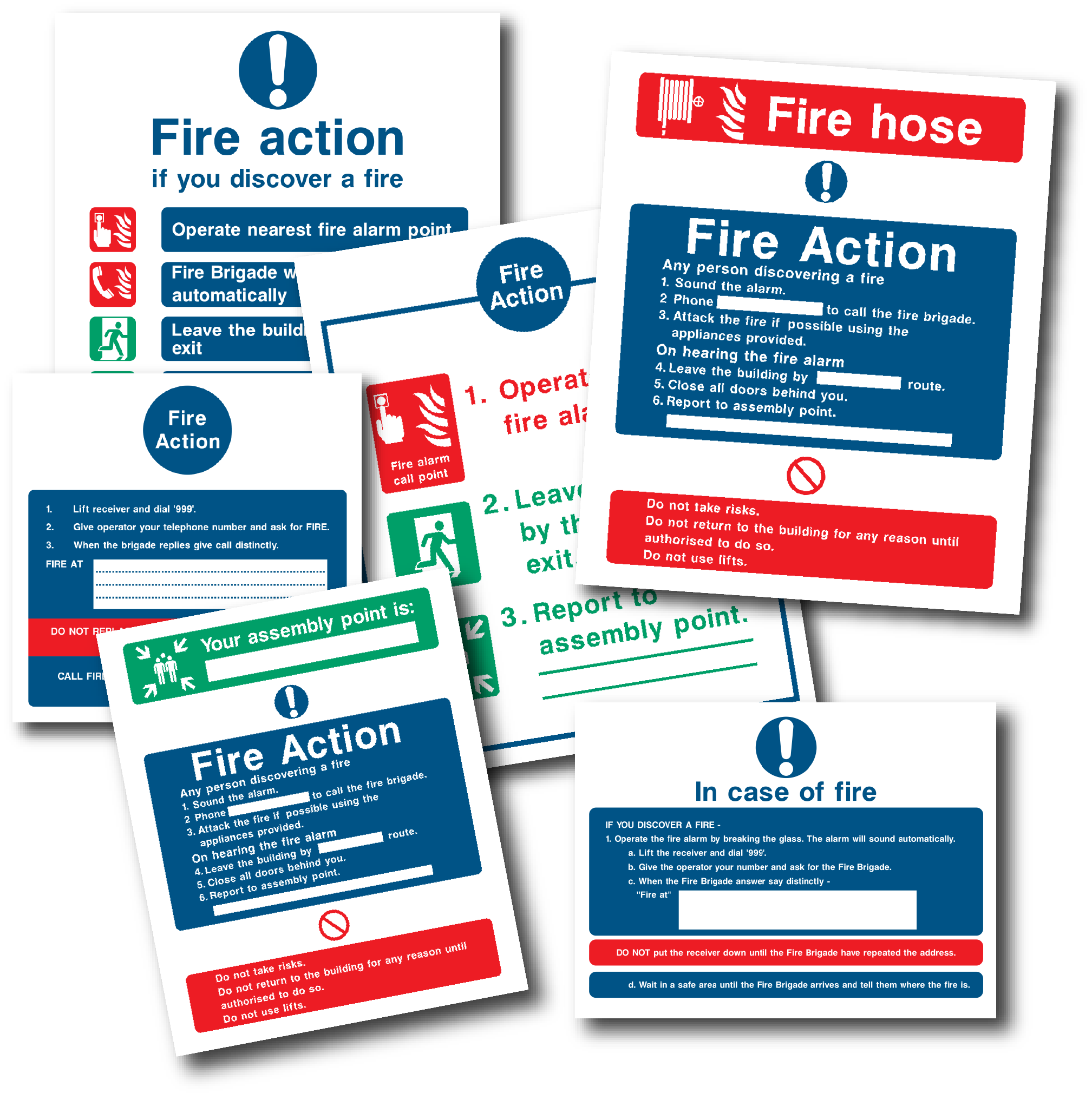 Fire Action Signage by Safe Signs