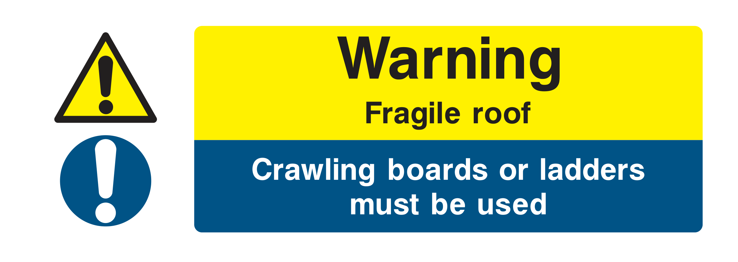 Warning Fragile Roof Sign by Safe Signs