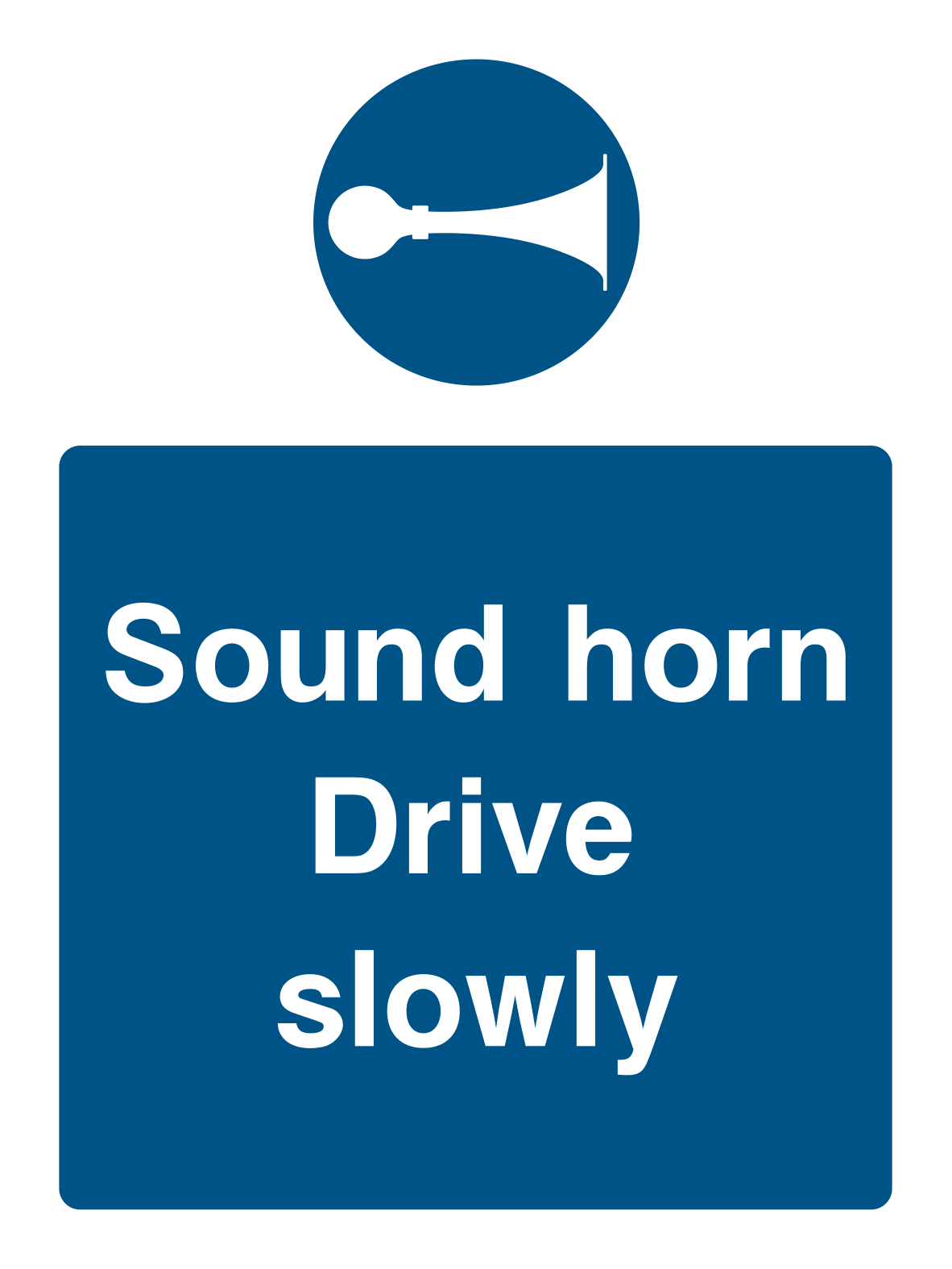 Sound Horn Sign Portrait by Safe Signs